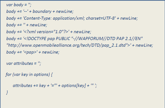 Initiating Public Push using JavaScript